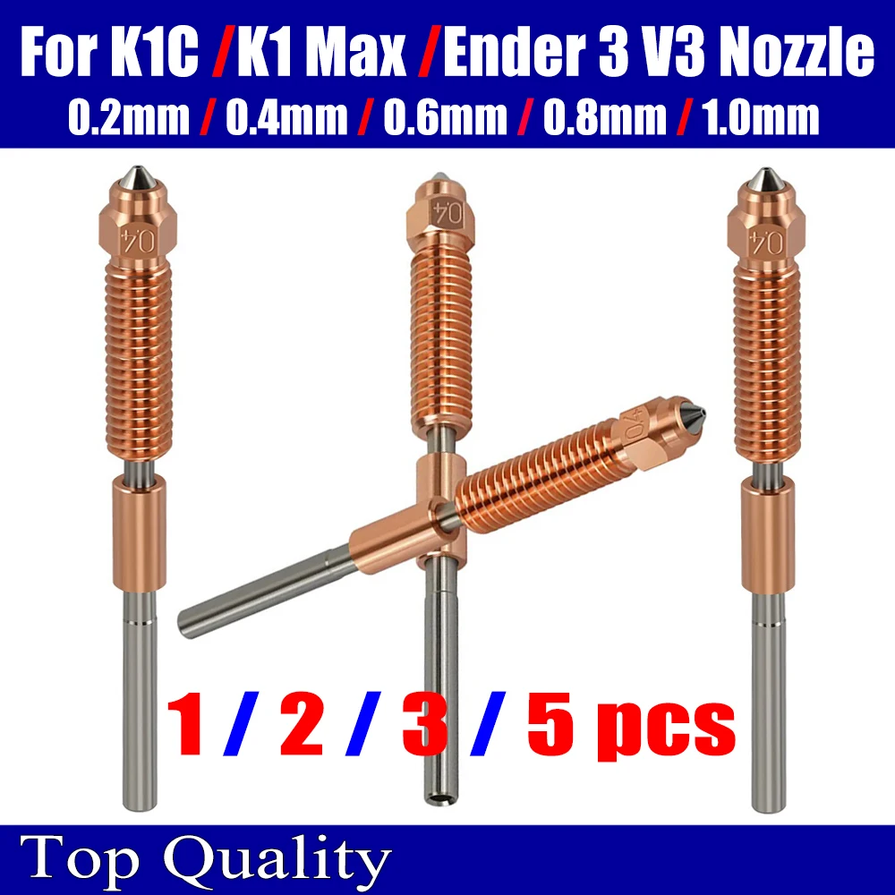 K1C Nozzle For Ender 3 V3 / Creality K1 Max / k1c 0.2 0.4 0.6 0.8 1.0mm ...