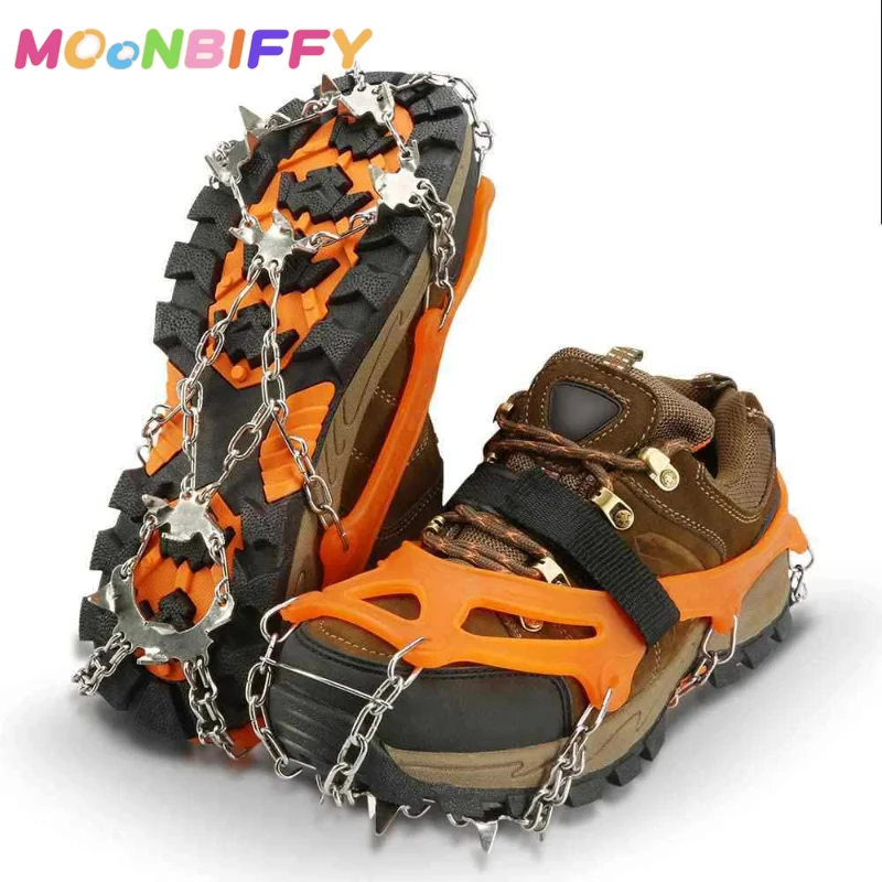 8 Teeth Steel Ice Gripper Spike for Shoes Anti Slip Climbing Snow ...