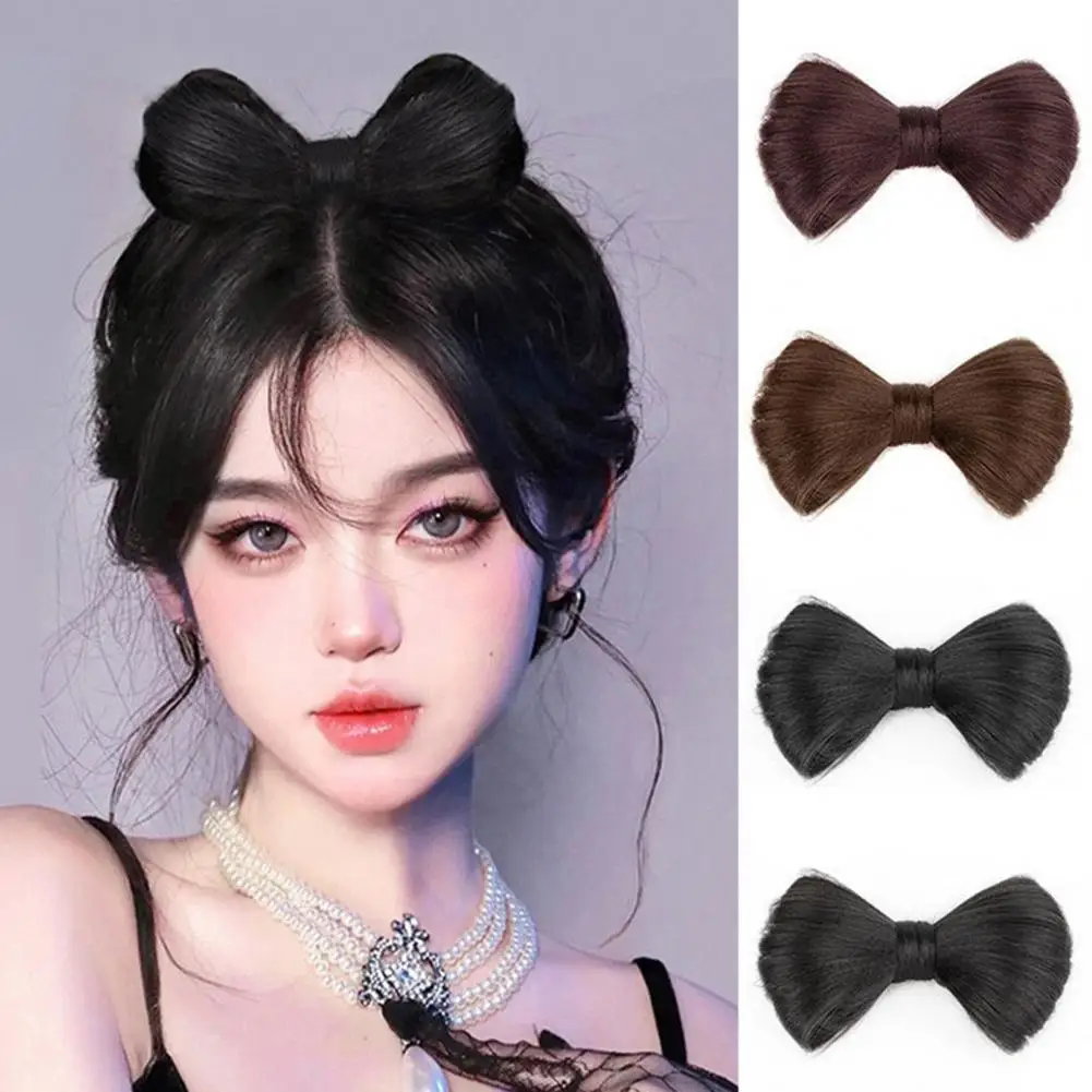 Bow-Wig-Realistic-Dyeing-Fluffy-Soft-Hair-Styling-Synthetic-Chignon ...