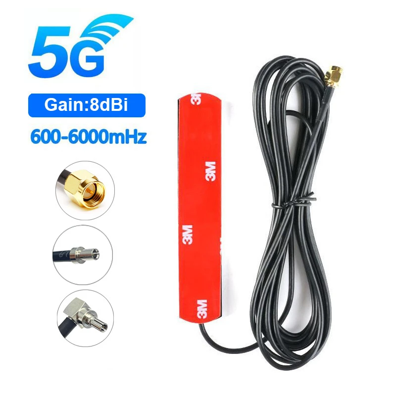 GSM 3G 4G 5G Patch Antenna 600 6000MHz 8dBi SMA Male TS9 CRC9 Connector ...