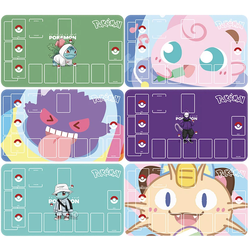 60-35-0-2cm-PTCG-Pokemon-Dedicated-GAME-Card-Mat-Battle-Gengar-Pikachu ...