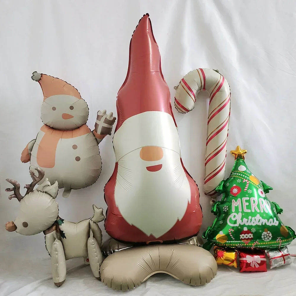 3D-Standing-Matte-Elk-Santa-Claus-Snowman-Merry-Christmas-Balloons ...