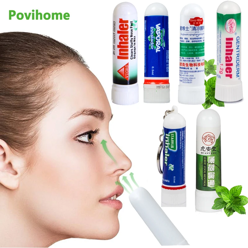 6-Type-of-Thailand-100-Original-Nasal-Inhaler-Mint-Cooling-Oil-Herbal ...