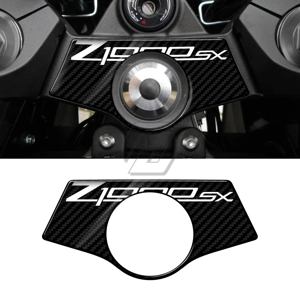Motorcycle-carbon-look-Decal-Pad-Triple-Tree-Top-Clamp-Upper-Front-End ...