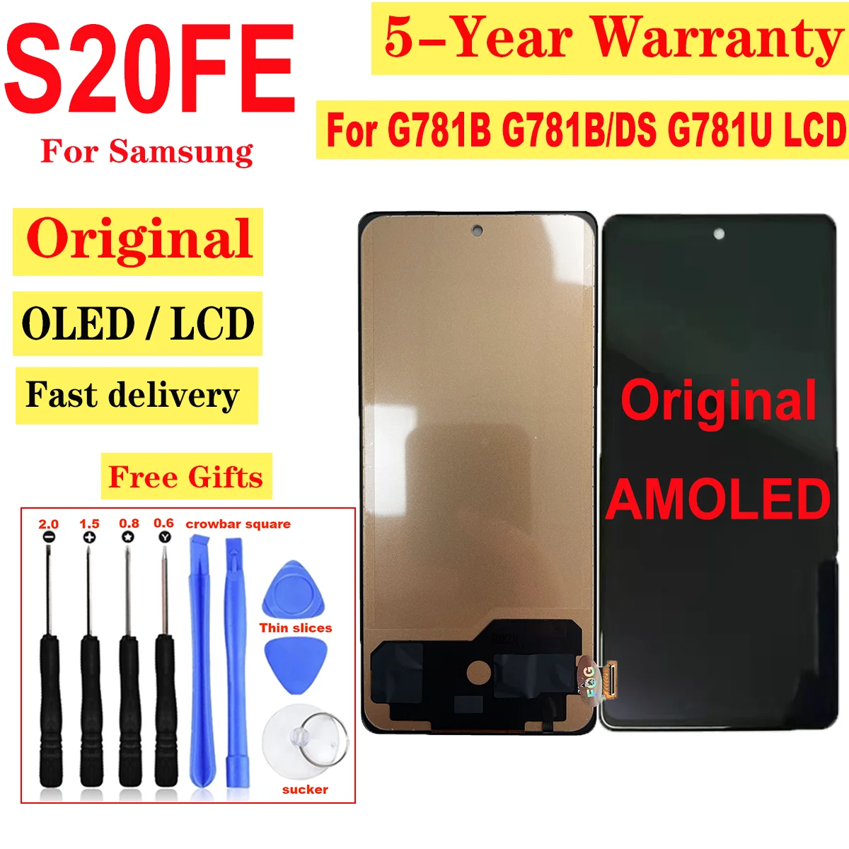Original LCD For Samsung Galaxy S20 FE LCD Display G781B G781U SM-G781B ...