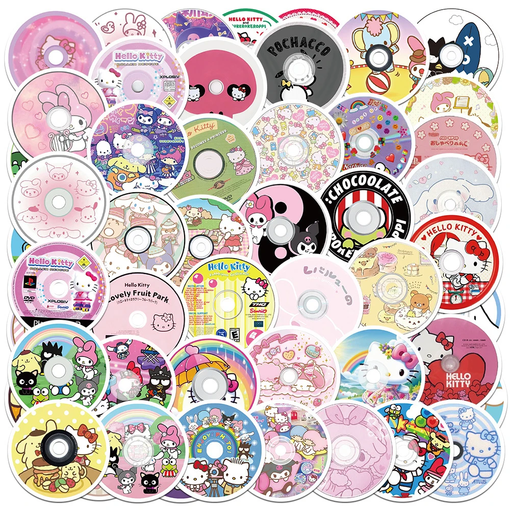 10-30-50pcs-Kawaii-Sanrio-CD-Cartoon-Stickers-Aesthetic-Decorative ...