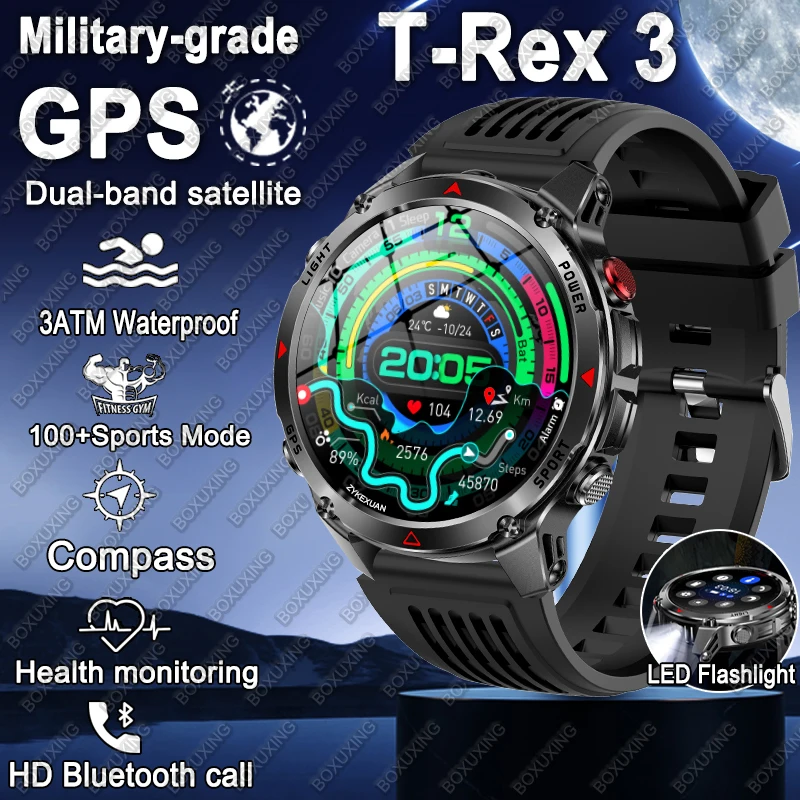 New Military GPS Sports Smart Watch Men Support GNSS Swim 3ATM ...