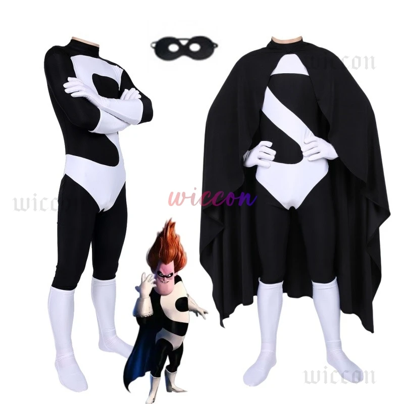 Anime Syndrome Buddy Pine Cosplay Costume Black And White Jumpsuit And ...