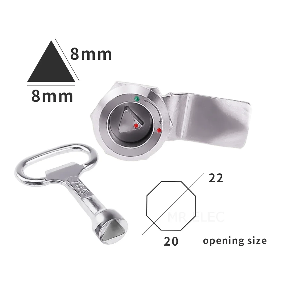 Chassis Cabinet Lock Triangular Lock Stainless Steel Deadbolt Lock
