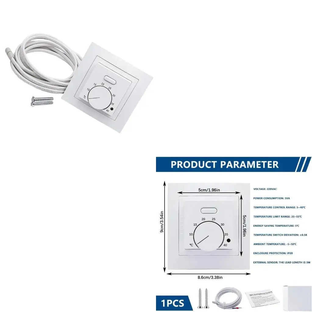 Wall Mounted Floor Heating Controllers Sensors Cable Room Temperature ...