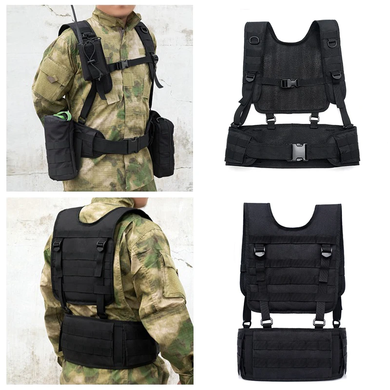 Army Tactical Vest Military Molle Combat Girdle Molle Pack Bag Carrier ...