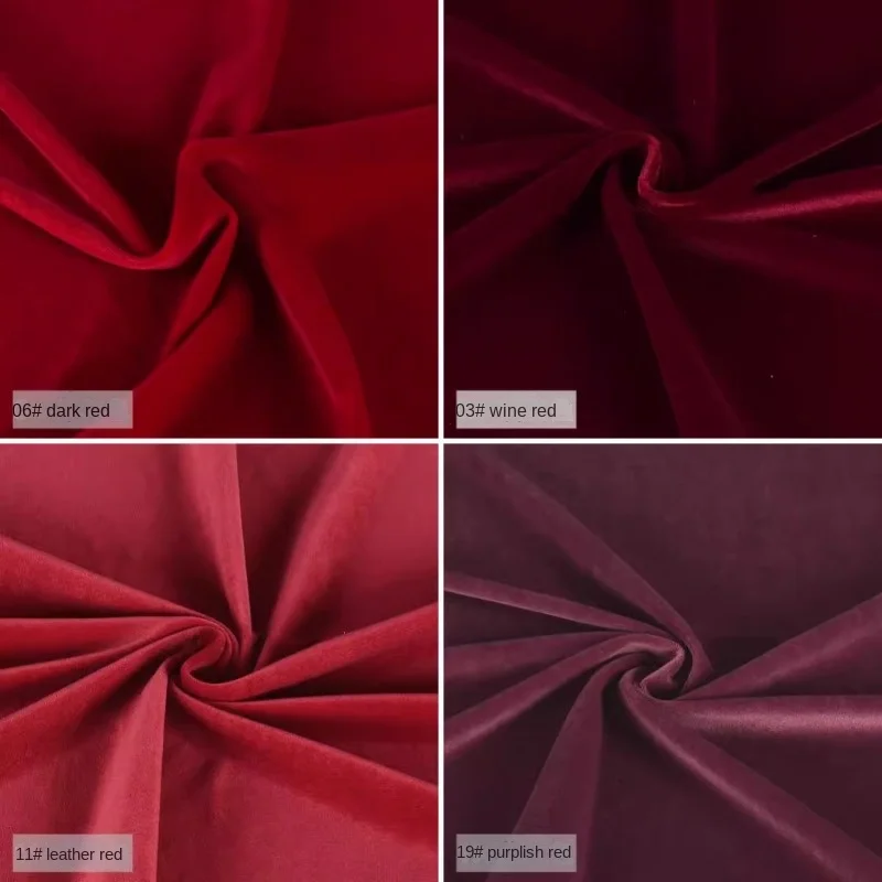 Velvet-Fabric-Wine-Red-Matte-Four-Sided-Elastic-Cheongsam-Dress-Apparel-Sewing-Fabric-Cloth ...