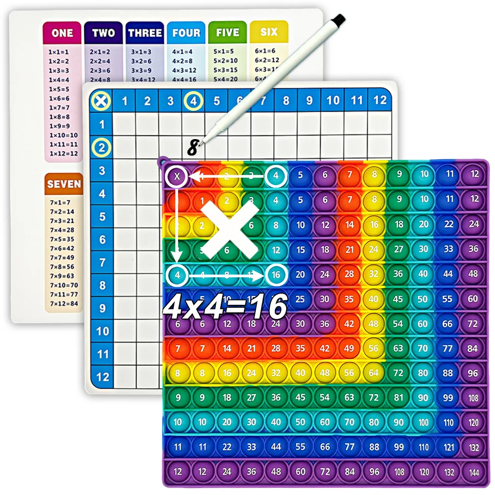 1-12-Multiplication-Practice-Board-Games-with-Erasable-Card-Pen-Times ...