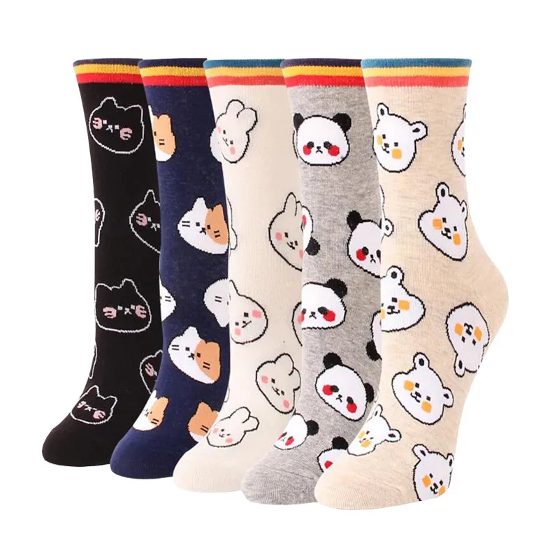algodão boa qualidade meias de desenho animado para senhoras meninas ...