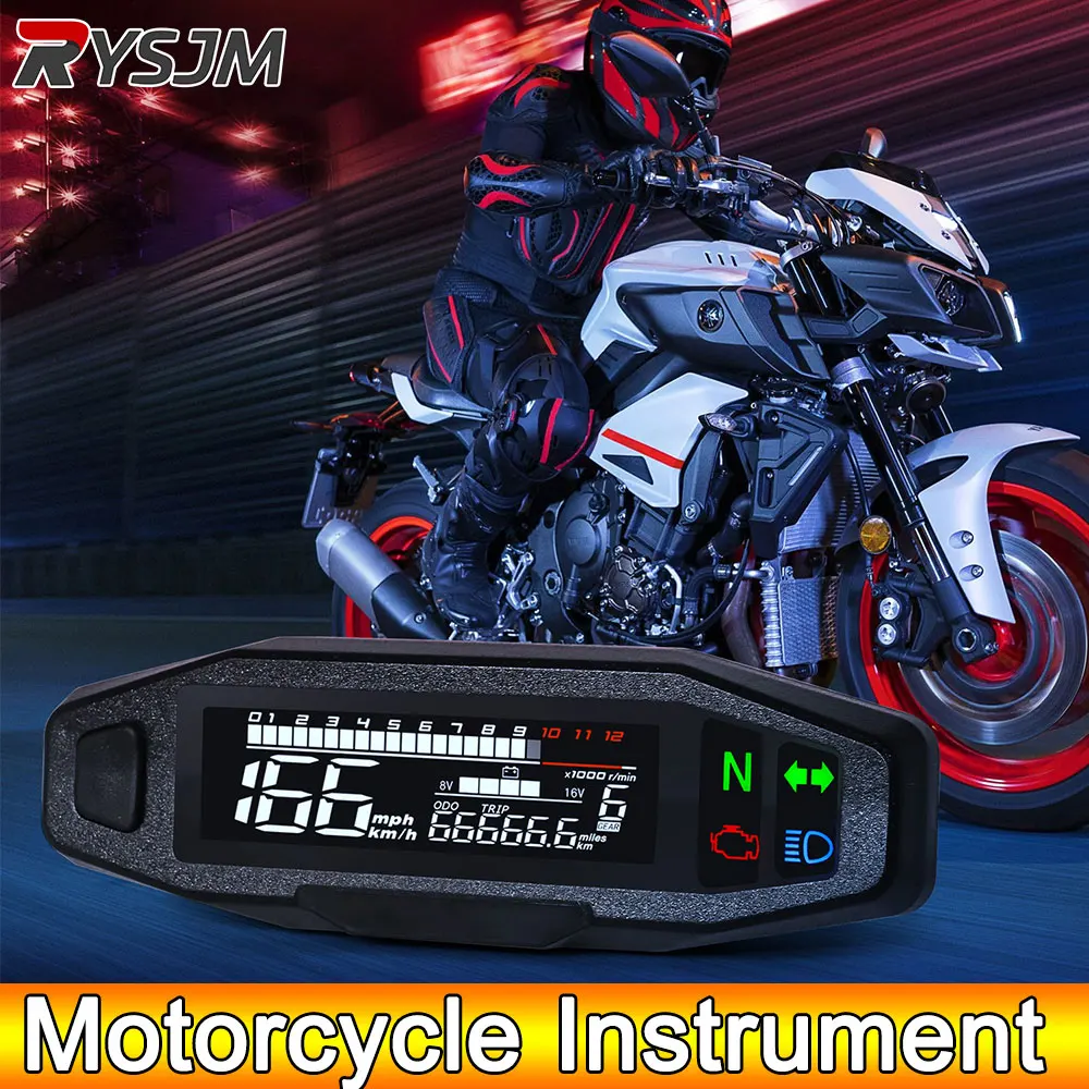 AD-Digital-Dashboard-Tachometer-12000-RPM-Meter-Turn-Signal-Light-LED ...