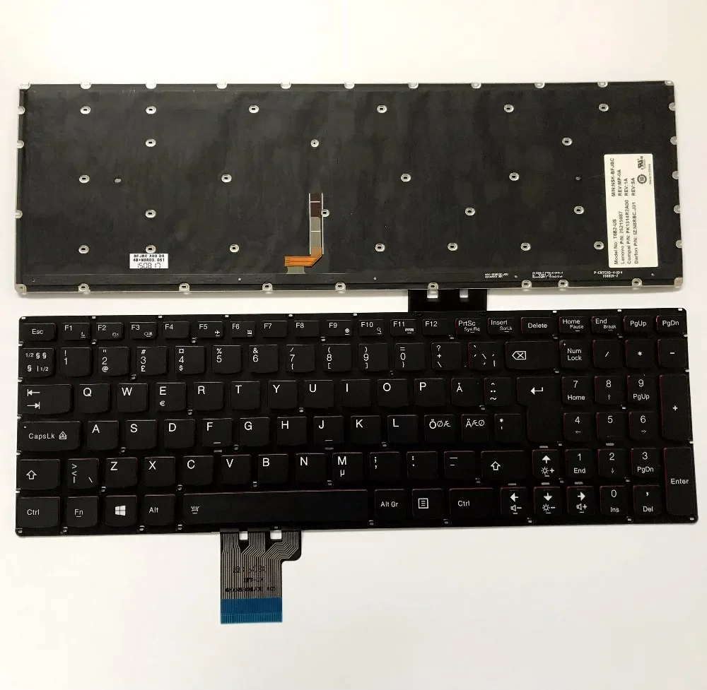 New-Genuine-Danish-Swedish-Norwegian-Finnish-Nordic-keyboard-for-Lenovo ...