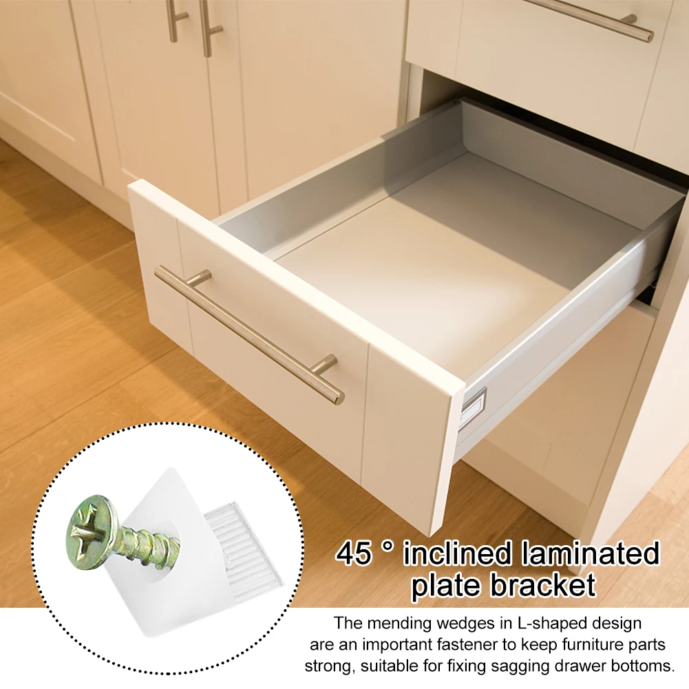 100pcs-Mending-Wedge-Durable-45-Degree-Brackets-Fixing-With-Screws ...
