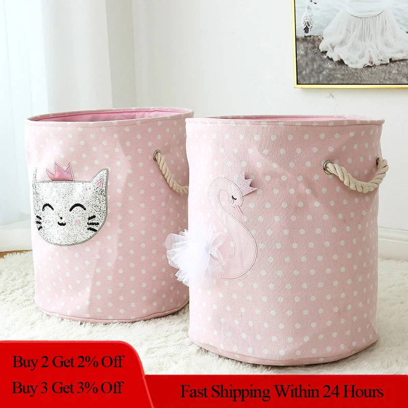 Foldable Laundry Basket for Dirty Clothes for kids baby Toys canvas ...