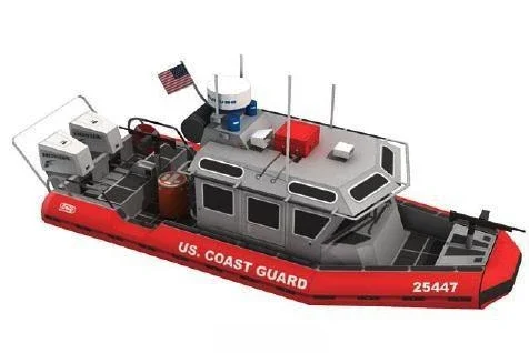 Coast Guard Boat Military Ships DIY Origami Paper Art 3D Paper Model ...
