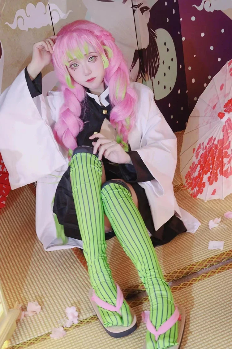 Anime Kanroji Mitsuri Cosplay Costume Kimetsu No Yaiba Game Demon ...