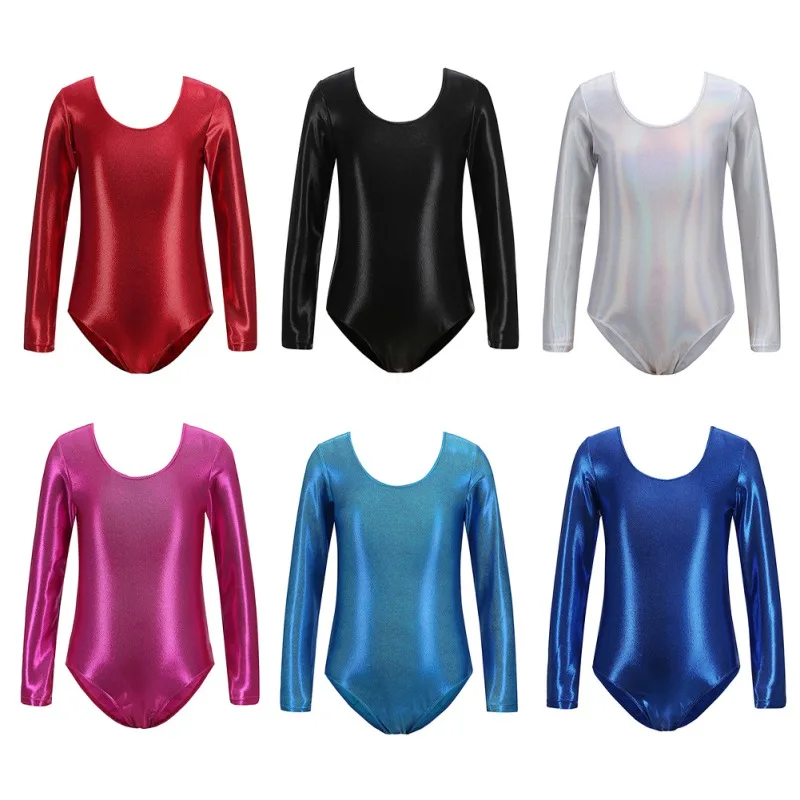 Gymnastics Body Suits Dress Gym Clothes Tights Gradient Coverall 4 18Y ...