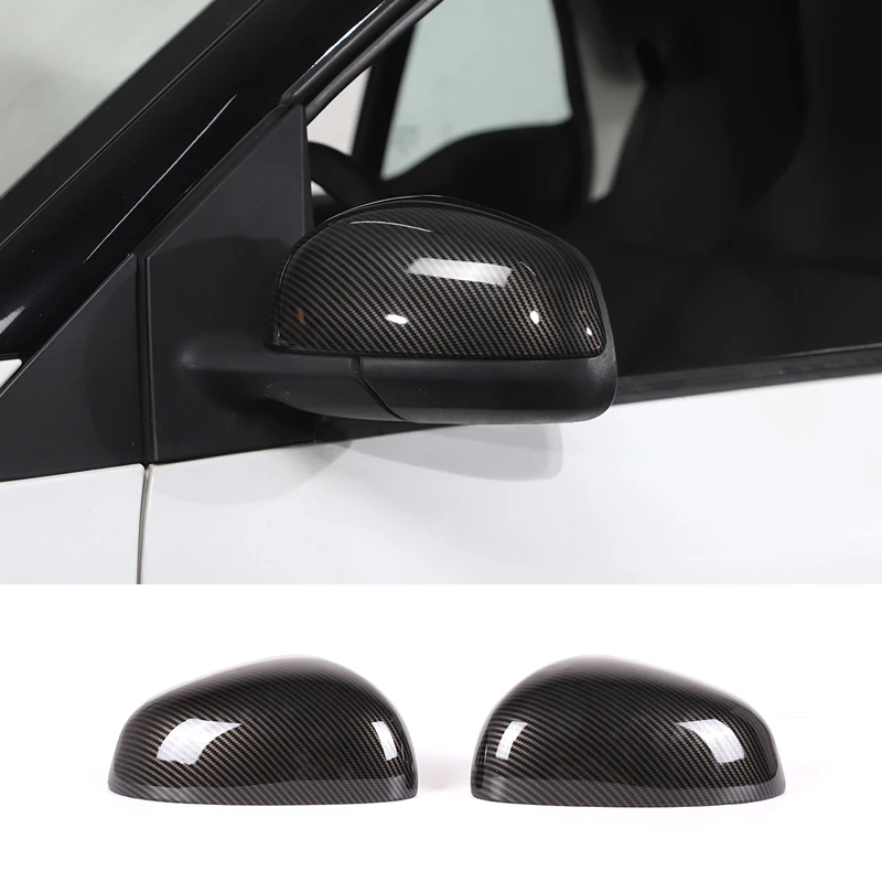 2 Pieces Outside Rearview Mirror Cover Cap Carbon Fiber For Mercedes ...