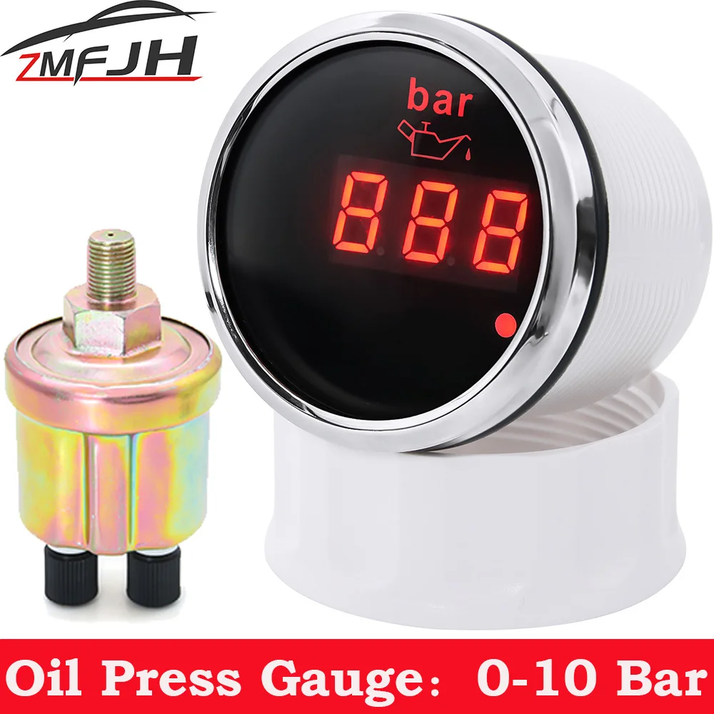 AD-52MM-Boat-Car-Mechanical-Oil-Pressure-Gauge-Oil-Press-Meter-1-8NPT ...