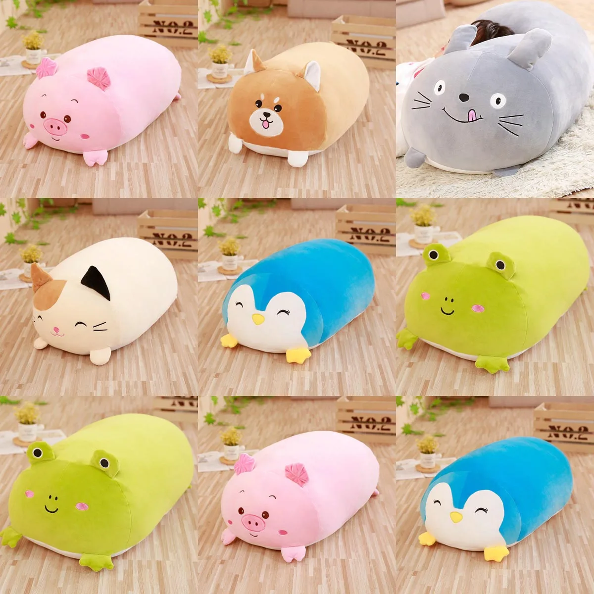 30cm-Soft-Animal-Cartoon-Pillow-Cushion-Cute-Fat-Dog-Cat-Penguin-Pig ...