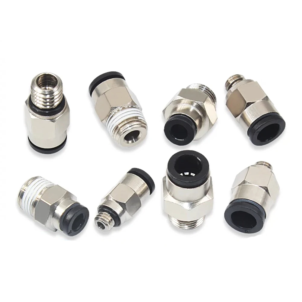 Pneumatic Air Duct Mini Quick Connector PC 3 4 5 Outer Thread M3 M4 M5 ...