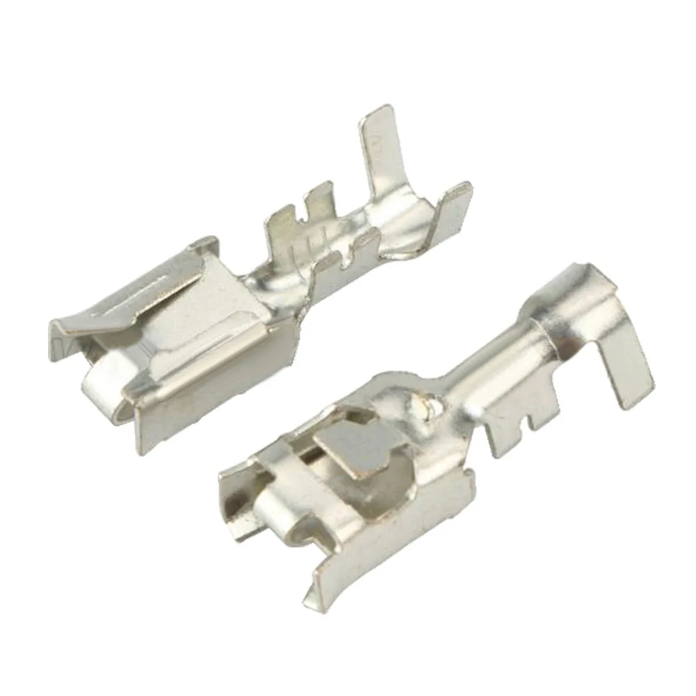 100 Pcs Auto Terminal 6.3mm Wire Connector Pins G214 Crimp Terminals ...