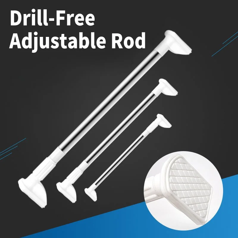 Drill-Free-Adjustable-Rod-White-Shower-Curtain-Rod-Adjustable-Stainless ...