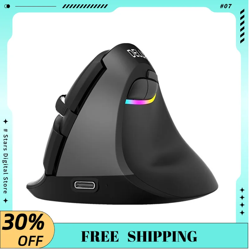 Original-M618-Mini-Vertical-wired-Mouse-Dual-Mode-Rechargeable-RGB ...