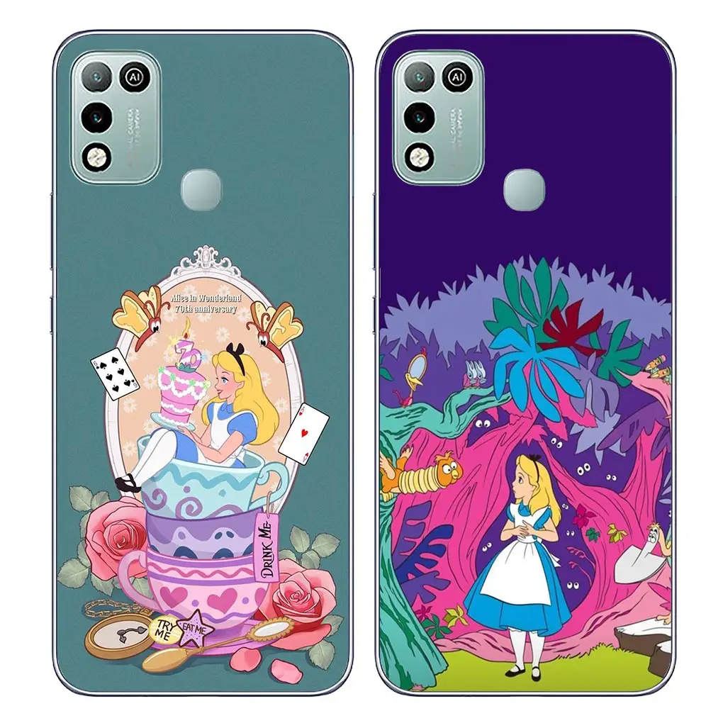 Alice in Wonderland Cat TPU Phone Case Cover Casing for Moto G84 5G (T06)