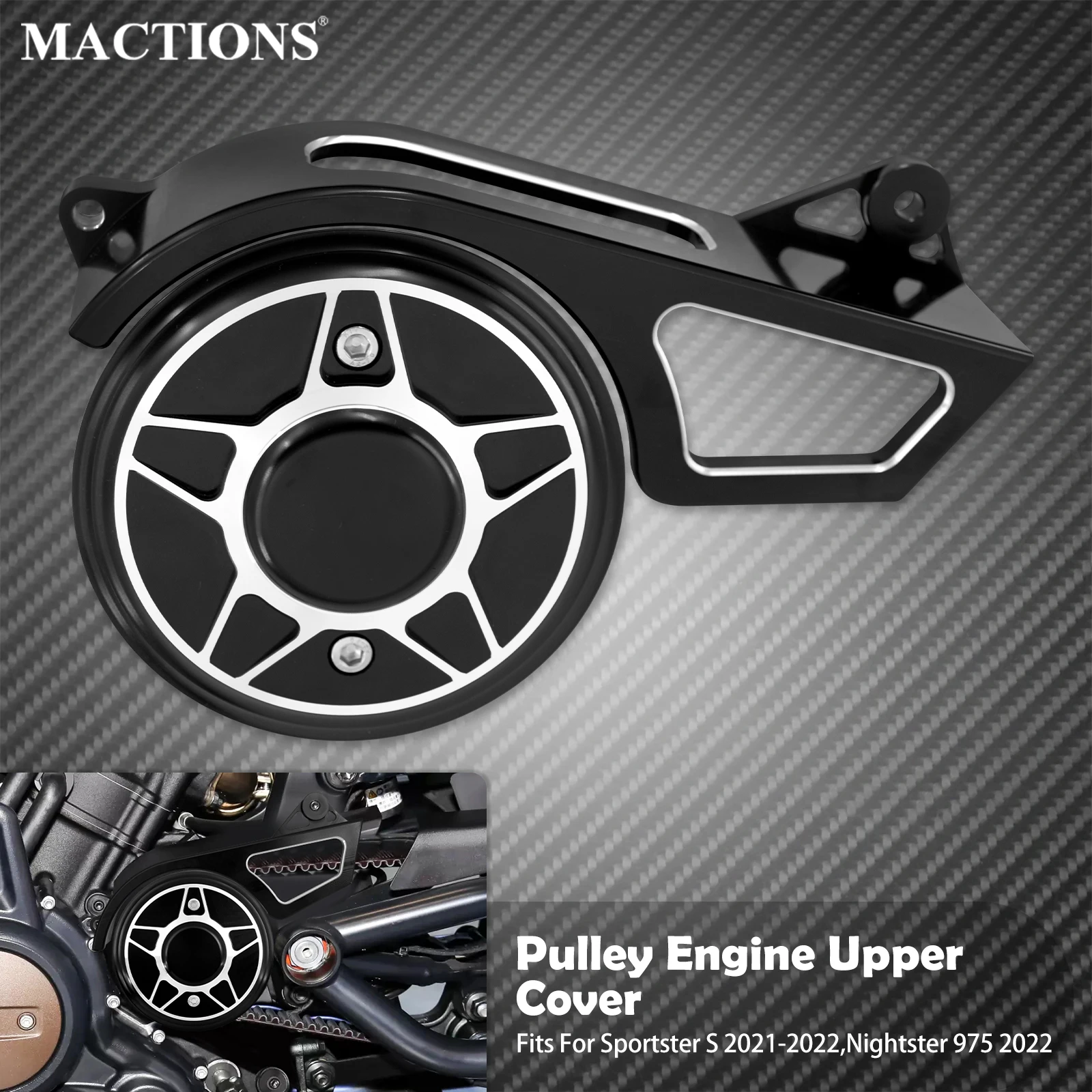 Motorcycle Front Pulley Engine Upper Cover Sets For Harley Sportster S ...