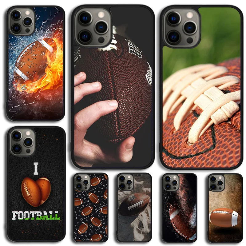American-Football-Rugby-Ball-Phone-Case-For-iPhone-15-14-13-12-Mini-11 ...