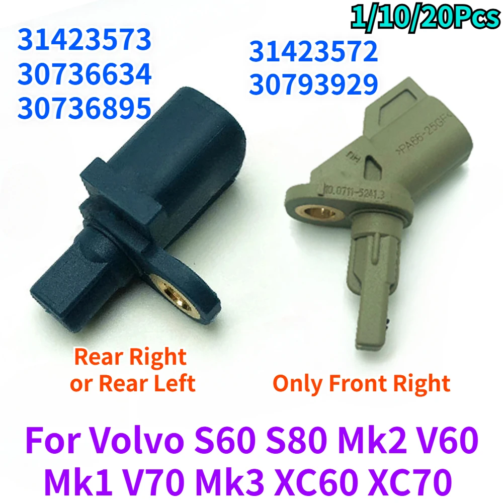10-20Pcs-31423573-30736634-31423572-BV6T2C190KB-Car-ABS-Wheel-Speed ...