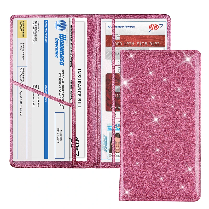 Car-Insurance-and-Registration-Card-Holder-Bling-Car-Glove-Box ...