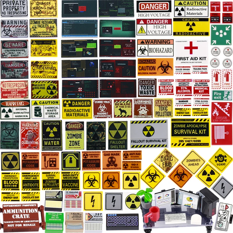Zombie Accessories Toxic Pollution Warning Survival Kit Medical Bag ...