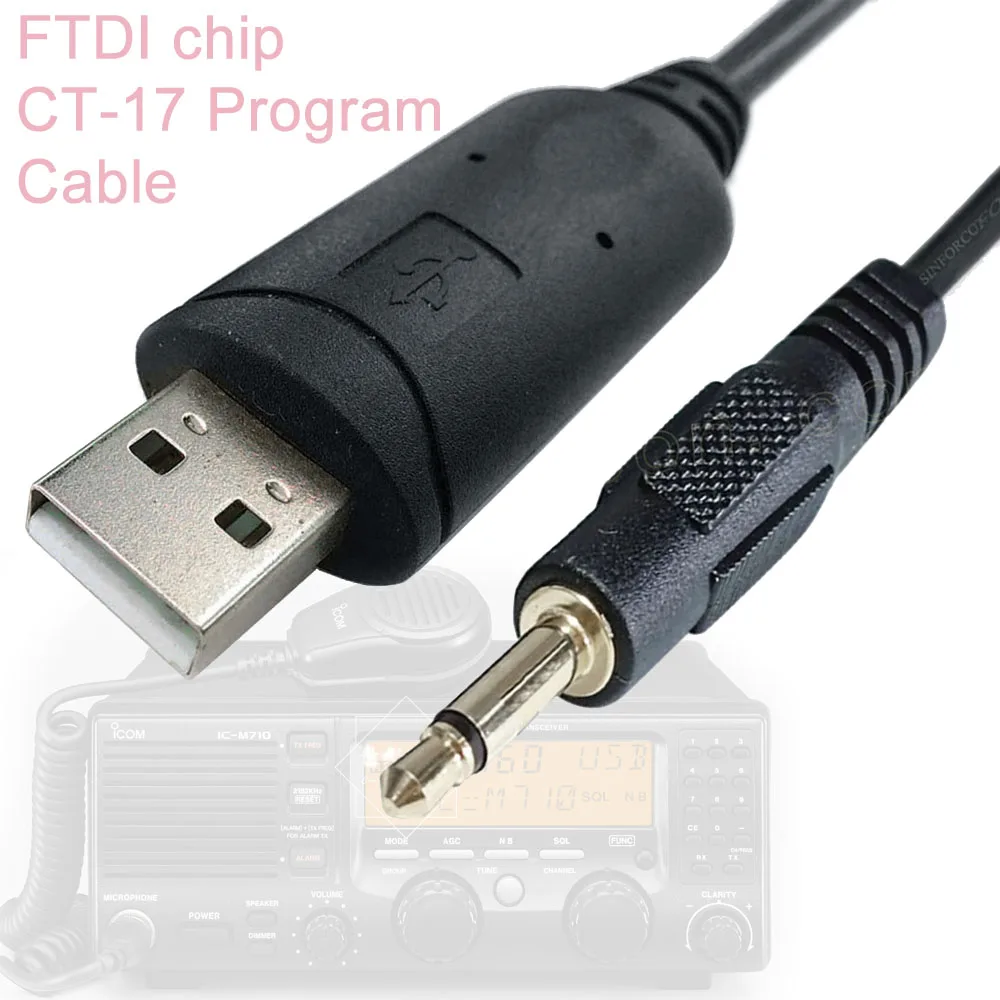 USB-3-5-Stereo-ICOM-Radio-CI-V-Level-Converter-Cable-CT-17-Radio ...