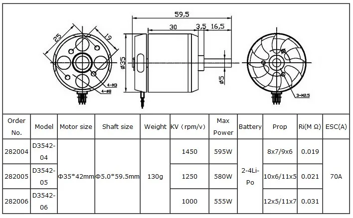 Brushless Motor BC3542,Motor,Fixed Wing Motor