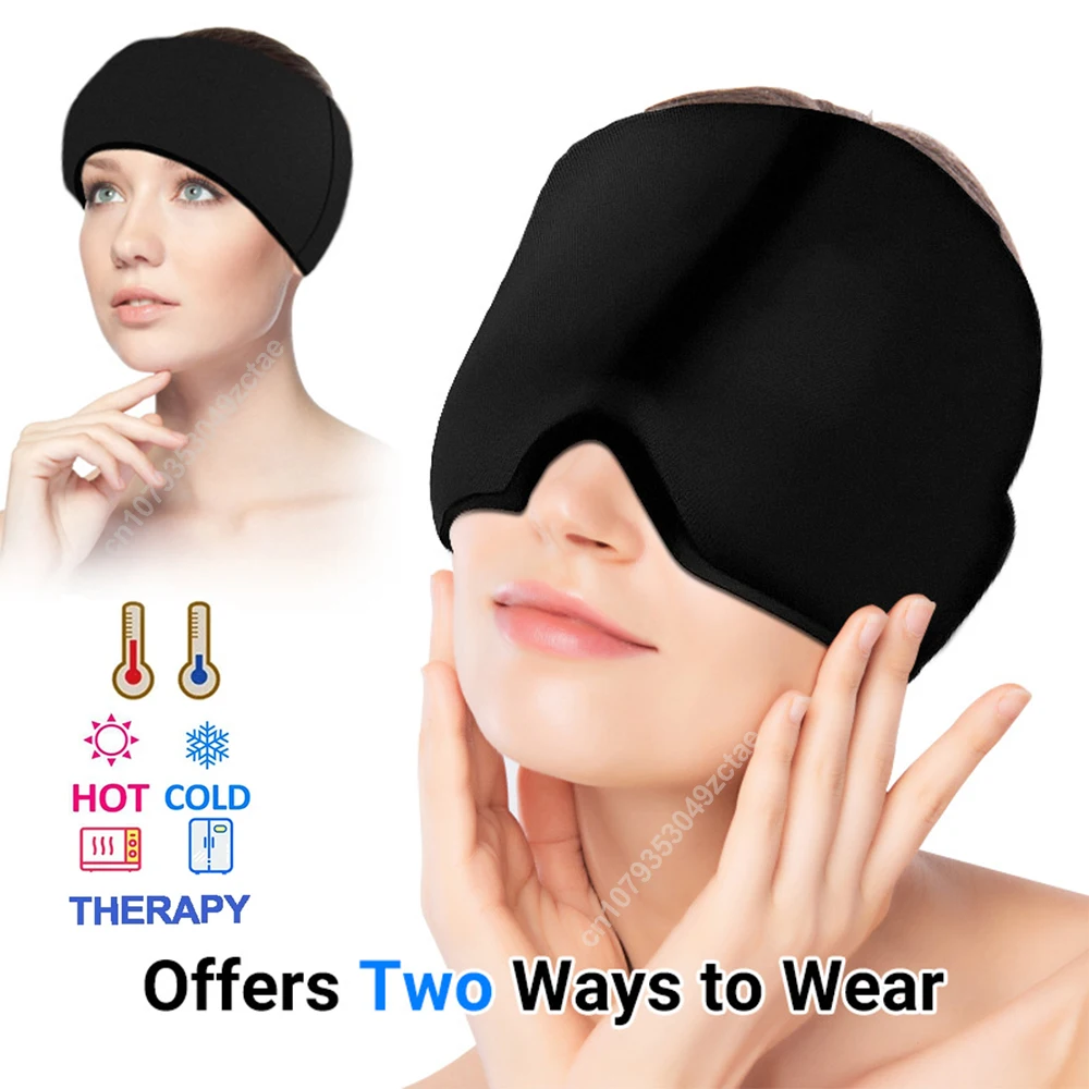 Gel Ice Headache Migraine Relief Hat Cold Compress Therapy Cap Ice Head ...