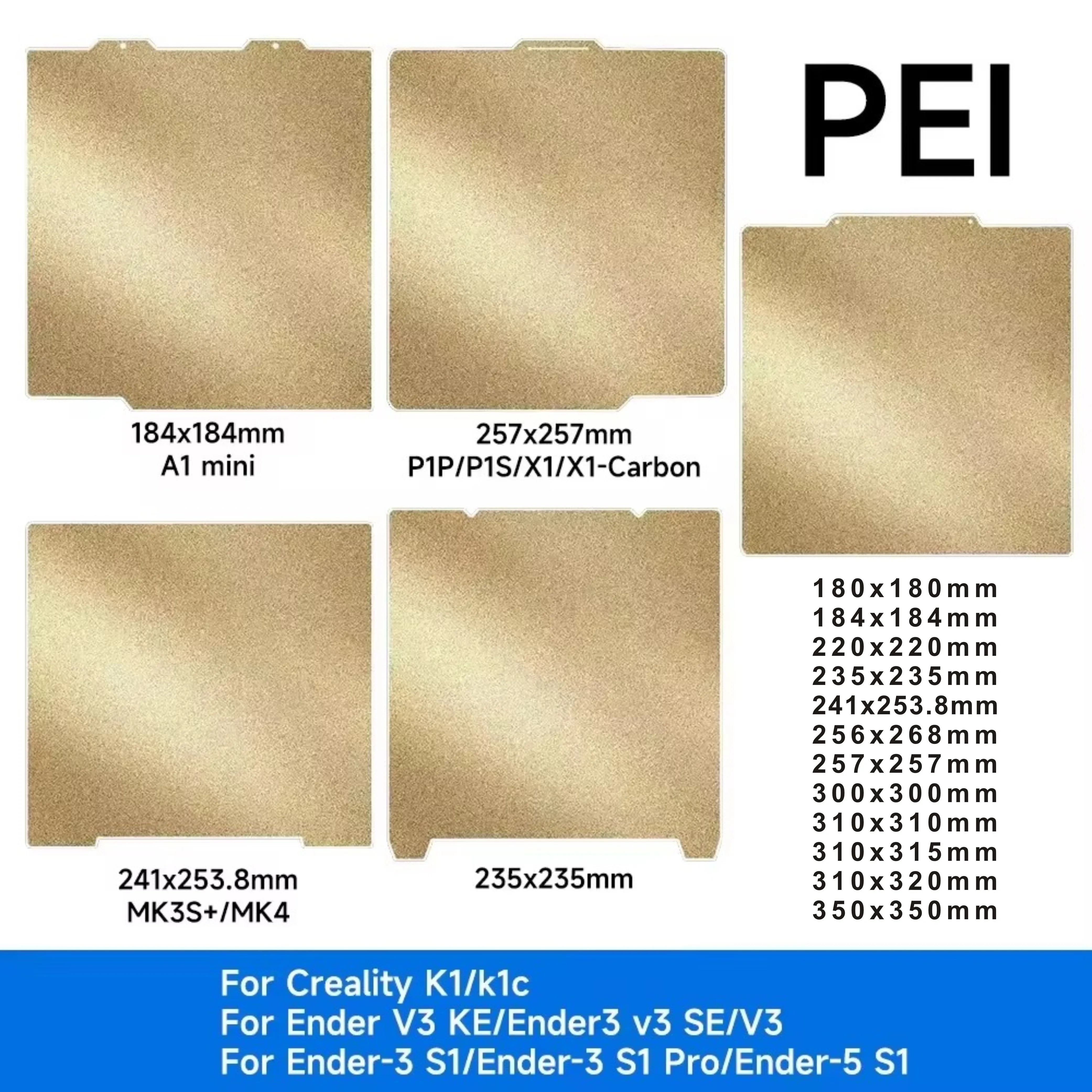 Double-sided PEI Build Plate180/220/235/310/350mm Upgrade Removal ...