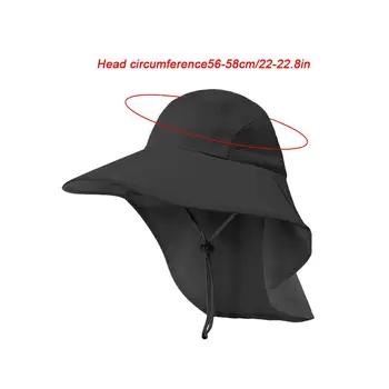 Outdoor Fisherman Hat Wide Brim Bucket Hat With Neck Hiking Cover ...