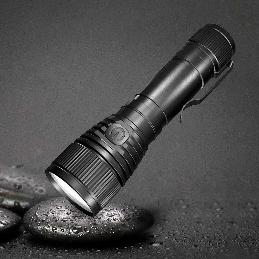 Flashlight 18650 Torch USB Type C Rechargeable LED Light 800lm with ...
