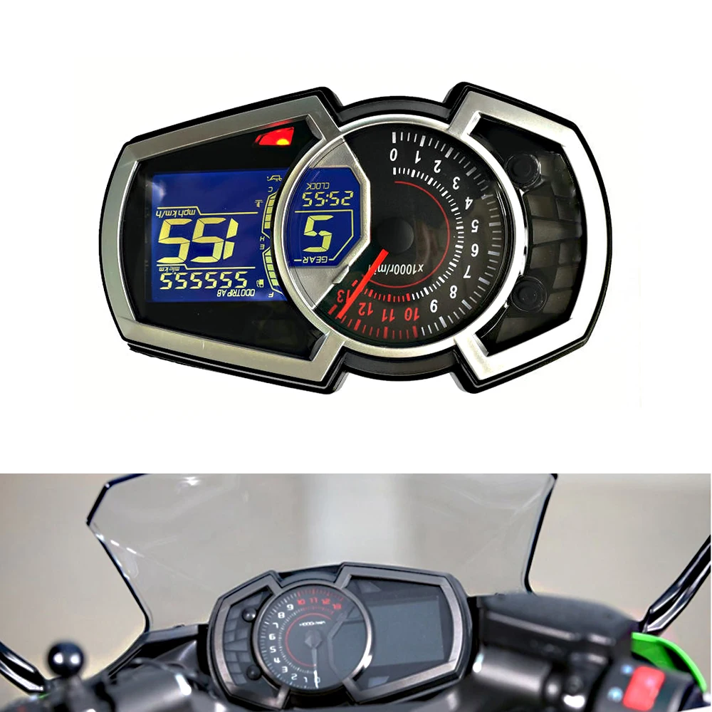 Motorcycle-LED-Speedometer-Odemeter-Tachometer-Oil-Gauge-Digital-Meters ...