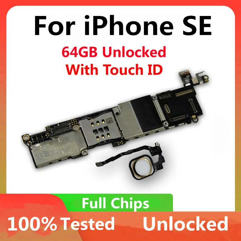 100% Unlocked Motherboard For iPhone SE Unlocked Mainboard With Touch ...