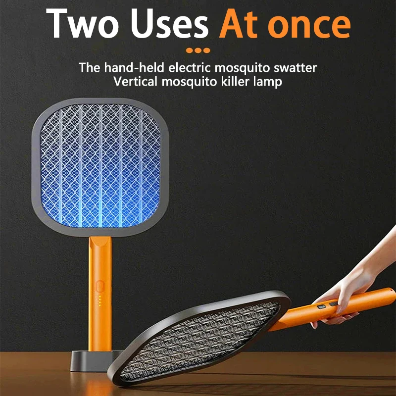 Upgraded-3000V-Electric-Mosquito-Swatter-Racket-USB-Rechargeable ...