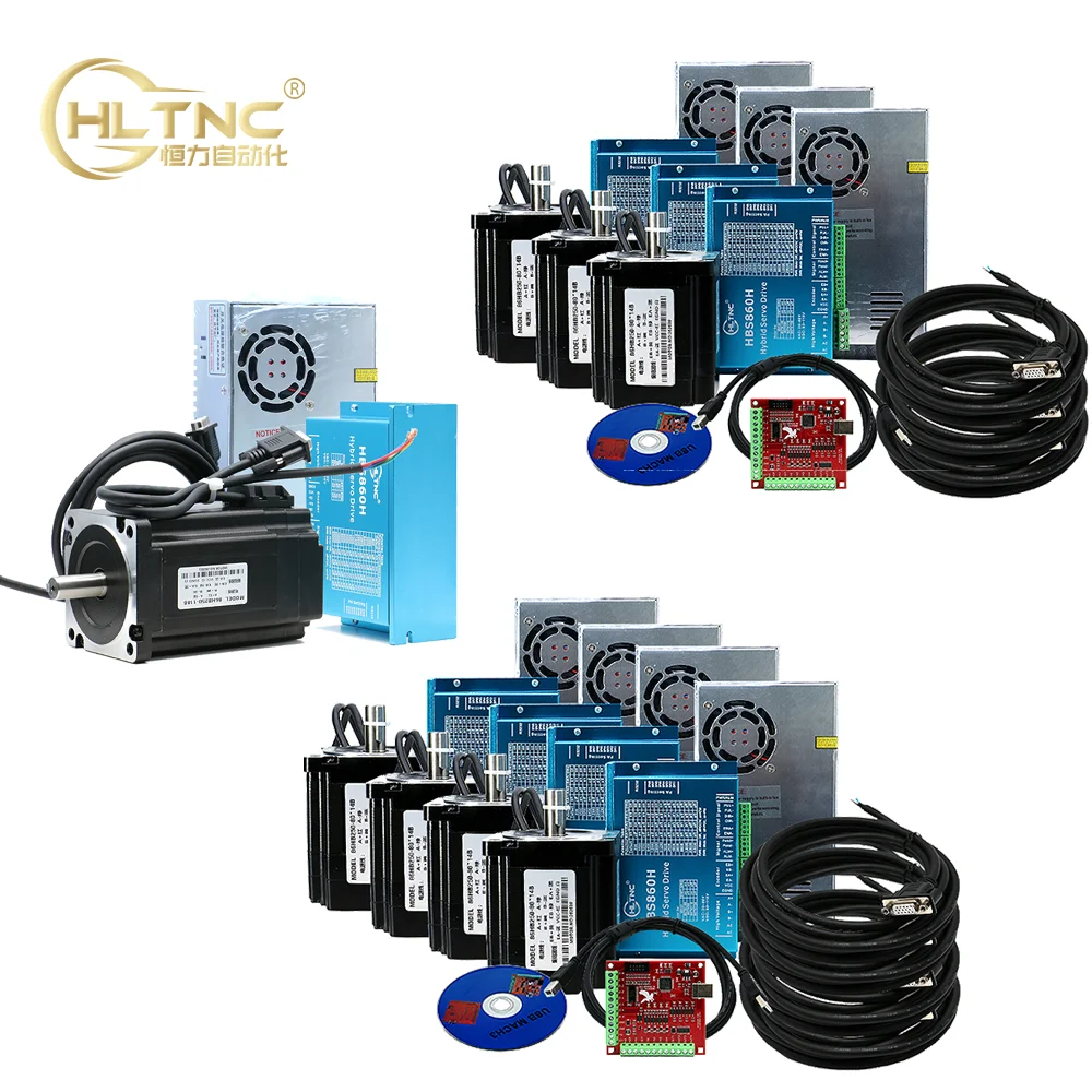 HLTNC CNC Nema 34 Closed Loop Servo Stepper Motor With Encoder Driver ...