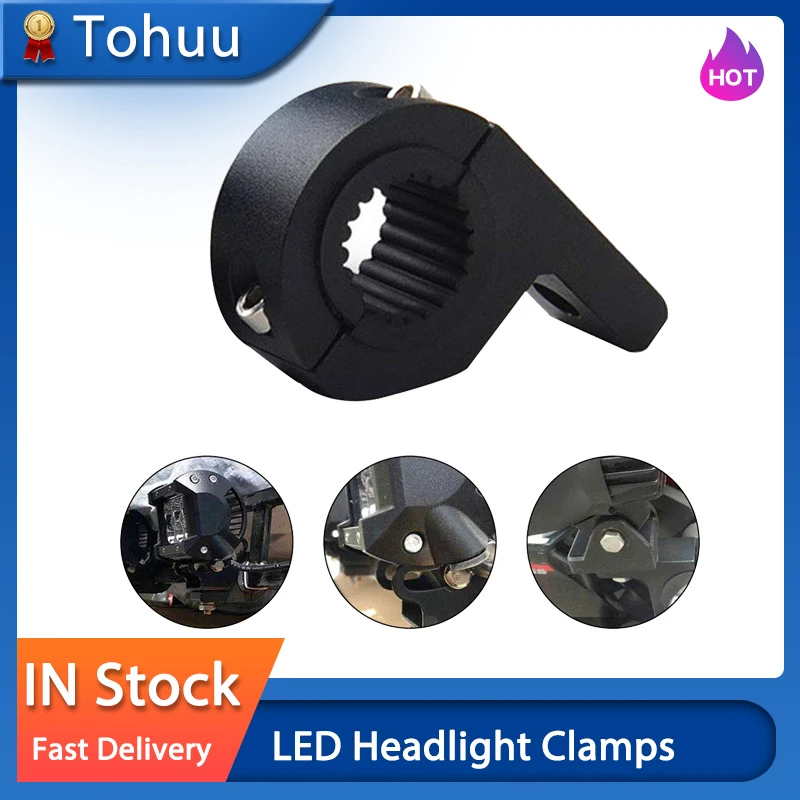 1pc Motorbike LED Light Bar Clamps Brackets Tube Clamp Mount Kit For ...