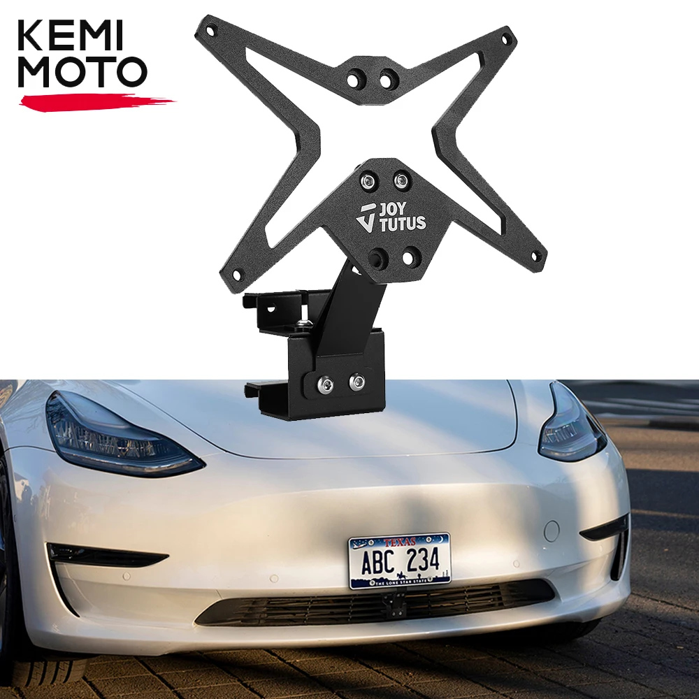For Tesla Model Y 2023-2019 Front License Plate Frame Height-Adjustable ...